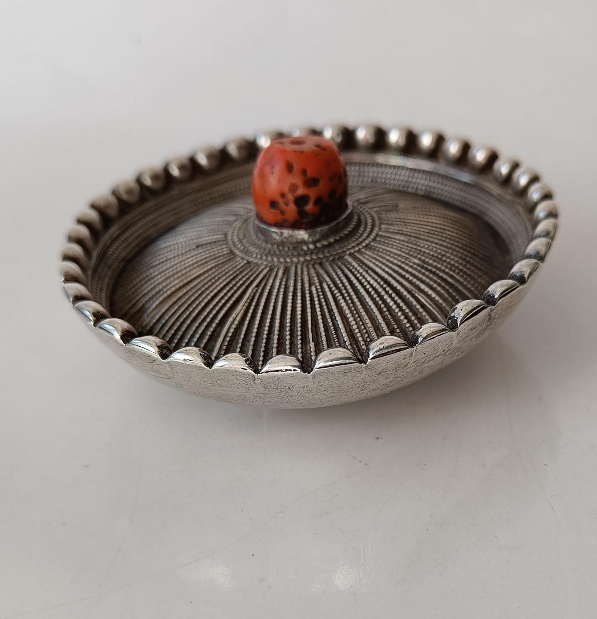 Beautiful Rare Antique Tibetan Himalayan silver Coral Lotus flower ...