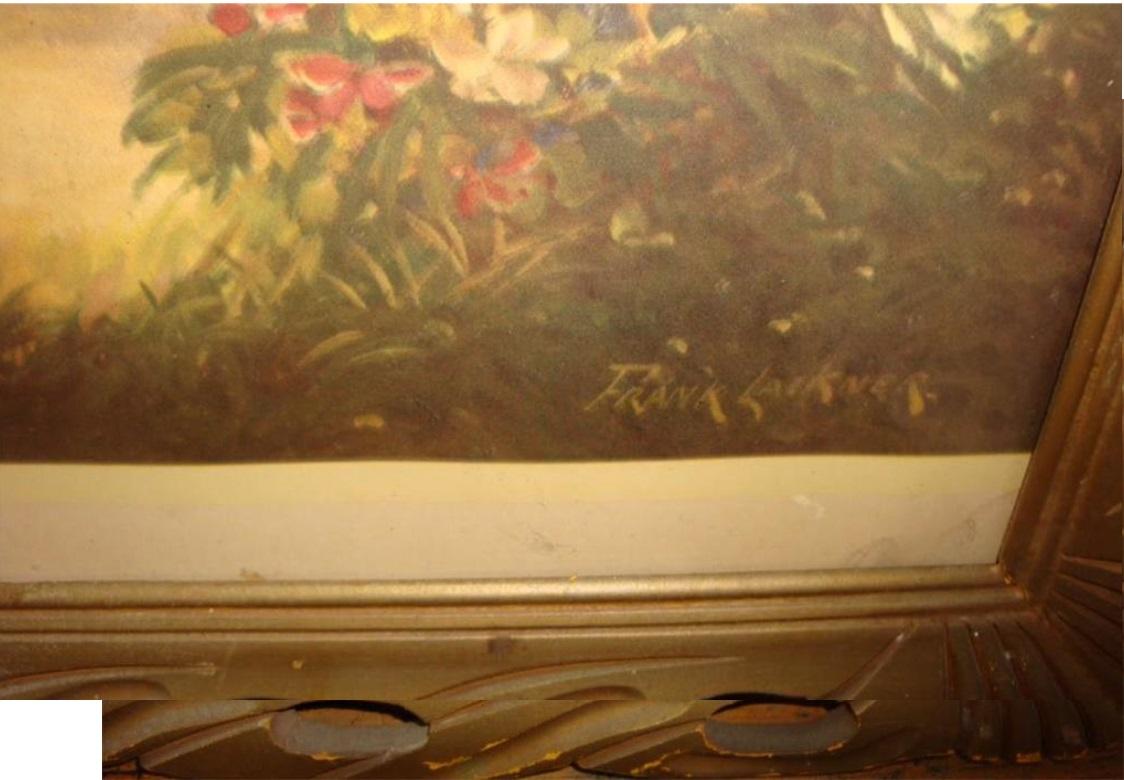 Beautiful Rare Exquisite Framed Frank Lackner Garden Memories Print For ...