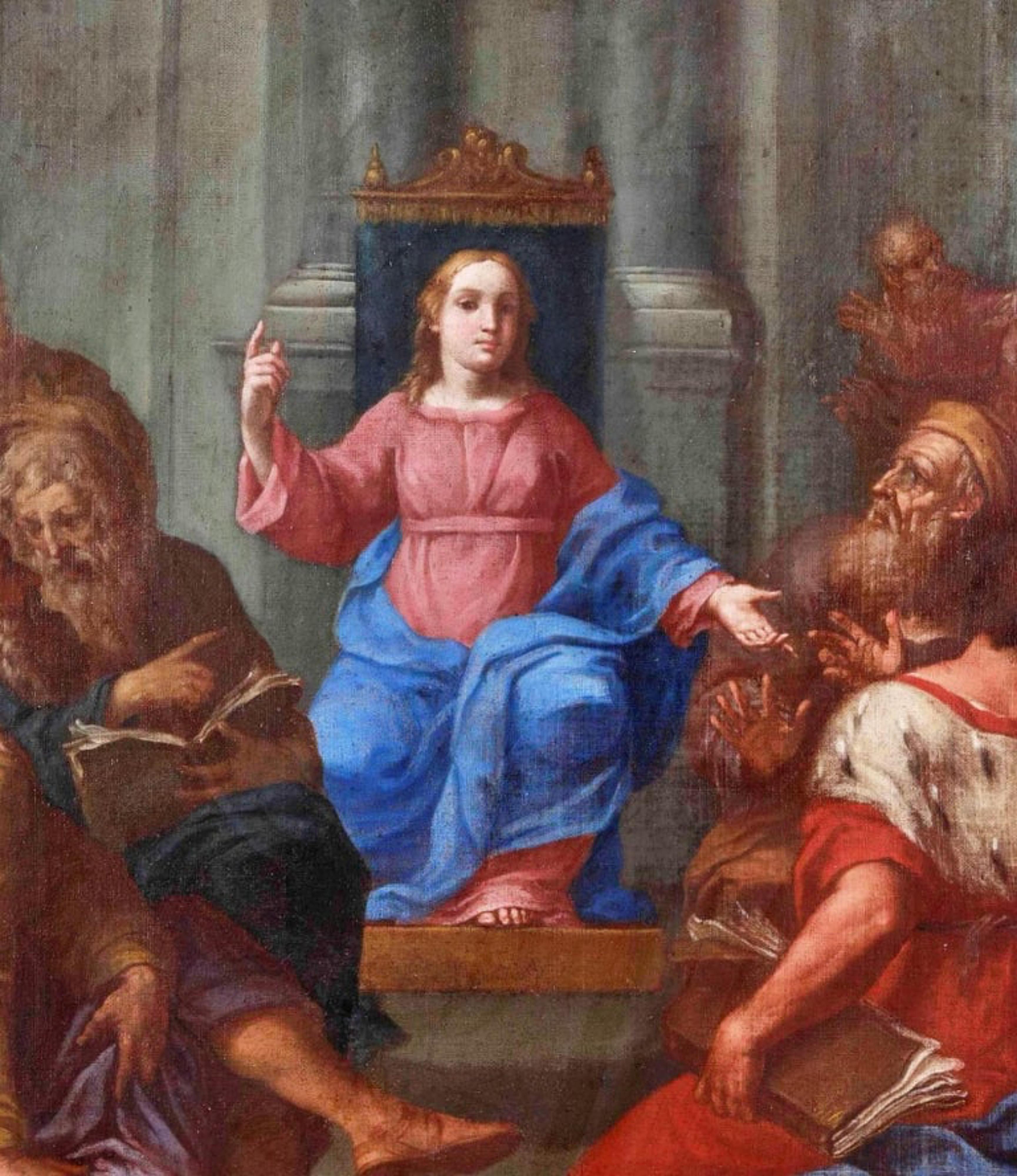 Beautiful Roman School of the 17th Century " Jesus among the Doctors ...