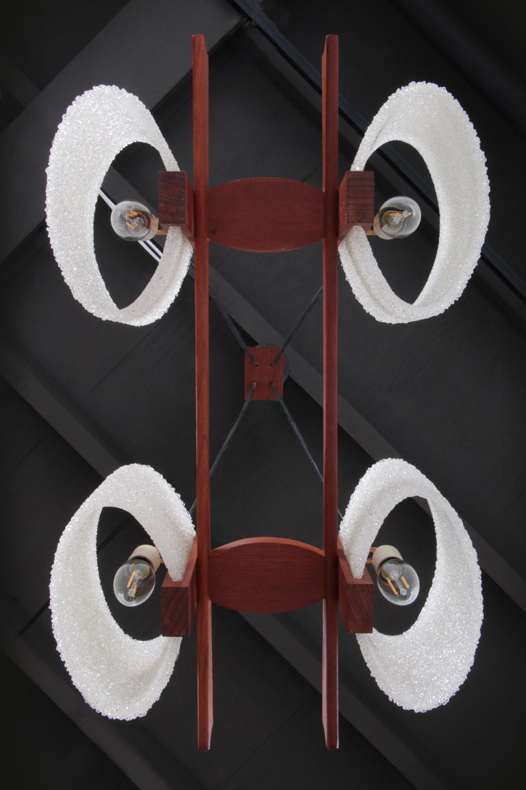 Beautiful Scandinavian Hanging Lamp with Resin Caps, 1960 For Sale at ...