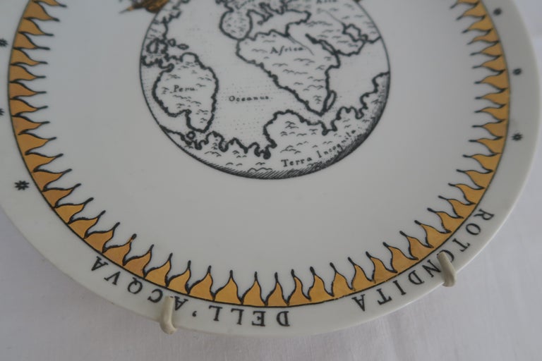 Beautiful Set of 3 Fornasetti Milano Decorative Plates For Sale at 1stDibs
