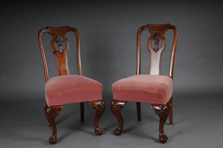 Beautiful Set of 4 English Baroque Chairs, circa 1880 For Sale at 1stDibs