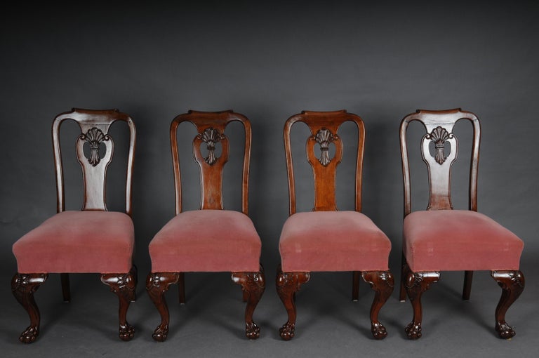 Beautiful Set of 4 English Baroque Chairs, circa 1880 For Sale at 1stDibs