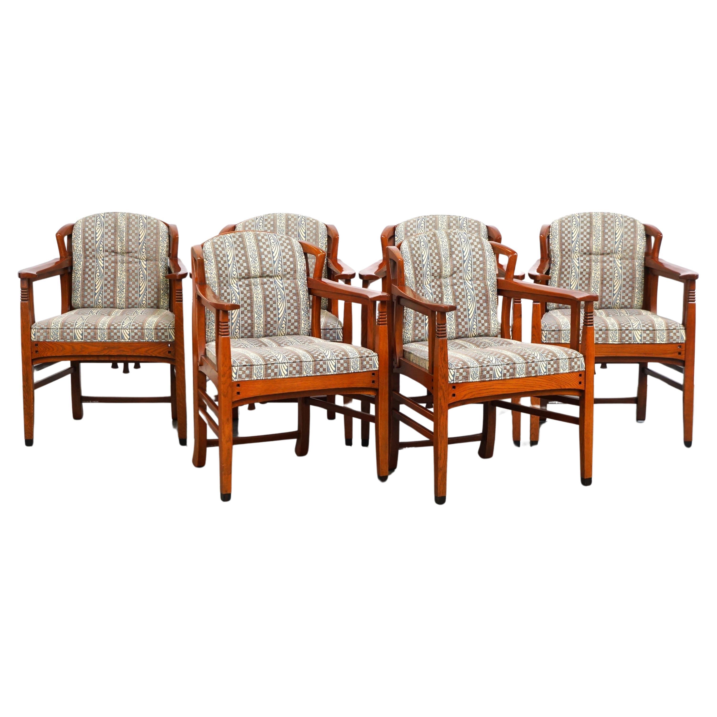 Beautiful set of 6 Schuitema dining chairs, Jugendstil/Art Nouveau ...
