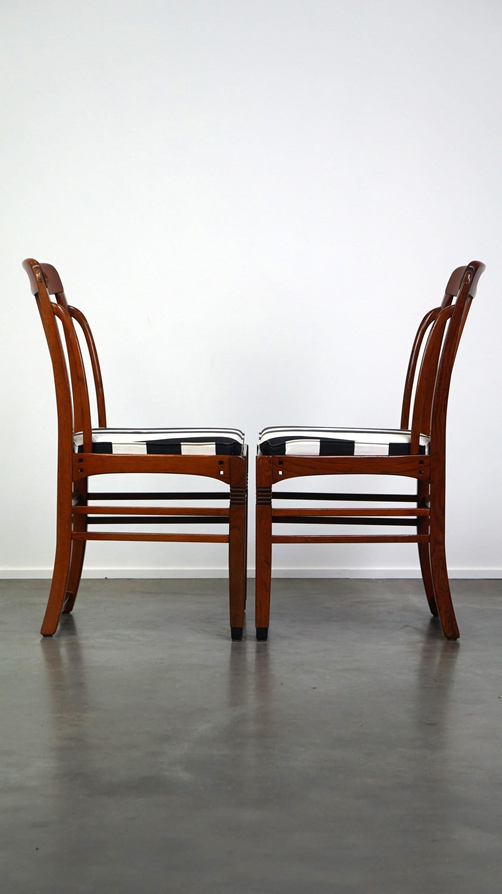 Beautiful set of 6 Schuitema dining chairs, Jugendstil/Art Nouveau ...