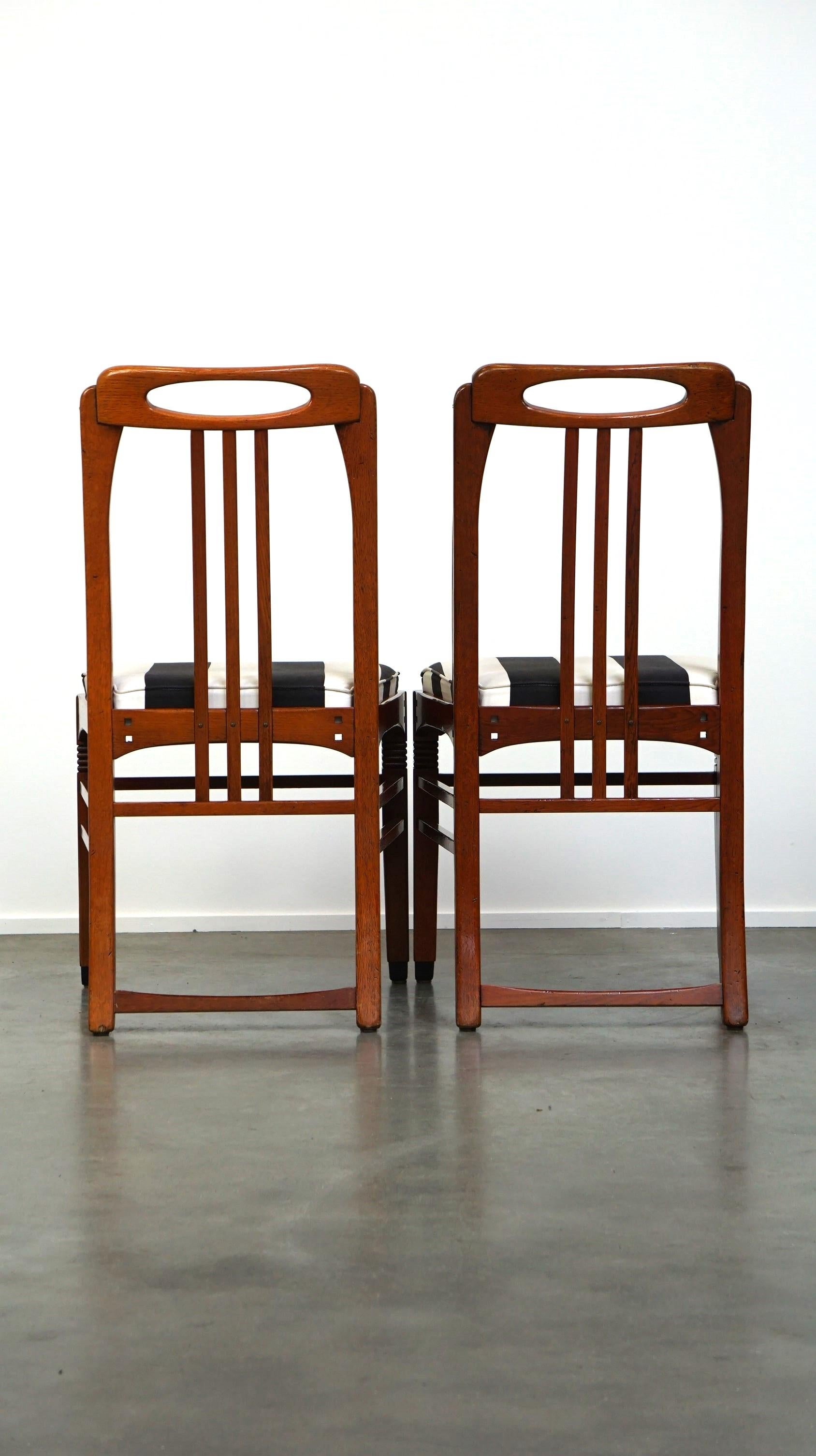 Beautiful set of 6 Schuitema dining chairs, Jugendstil/Art Nouveau ...