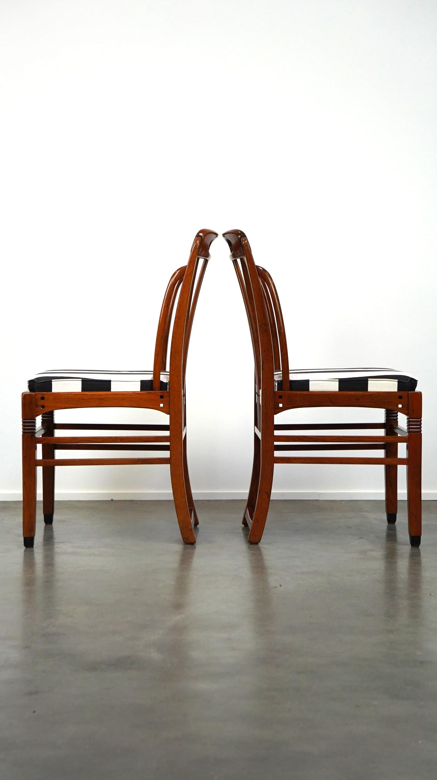 Beautiful set of 6 Schuitema dining chairs, Jugendstil/Art Nouveau ...