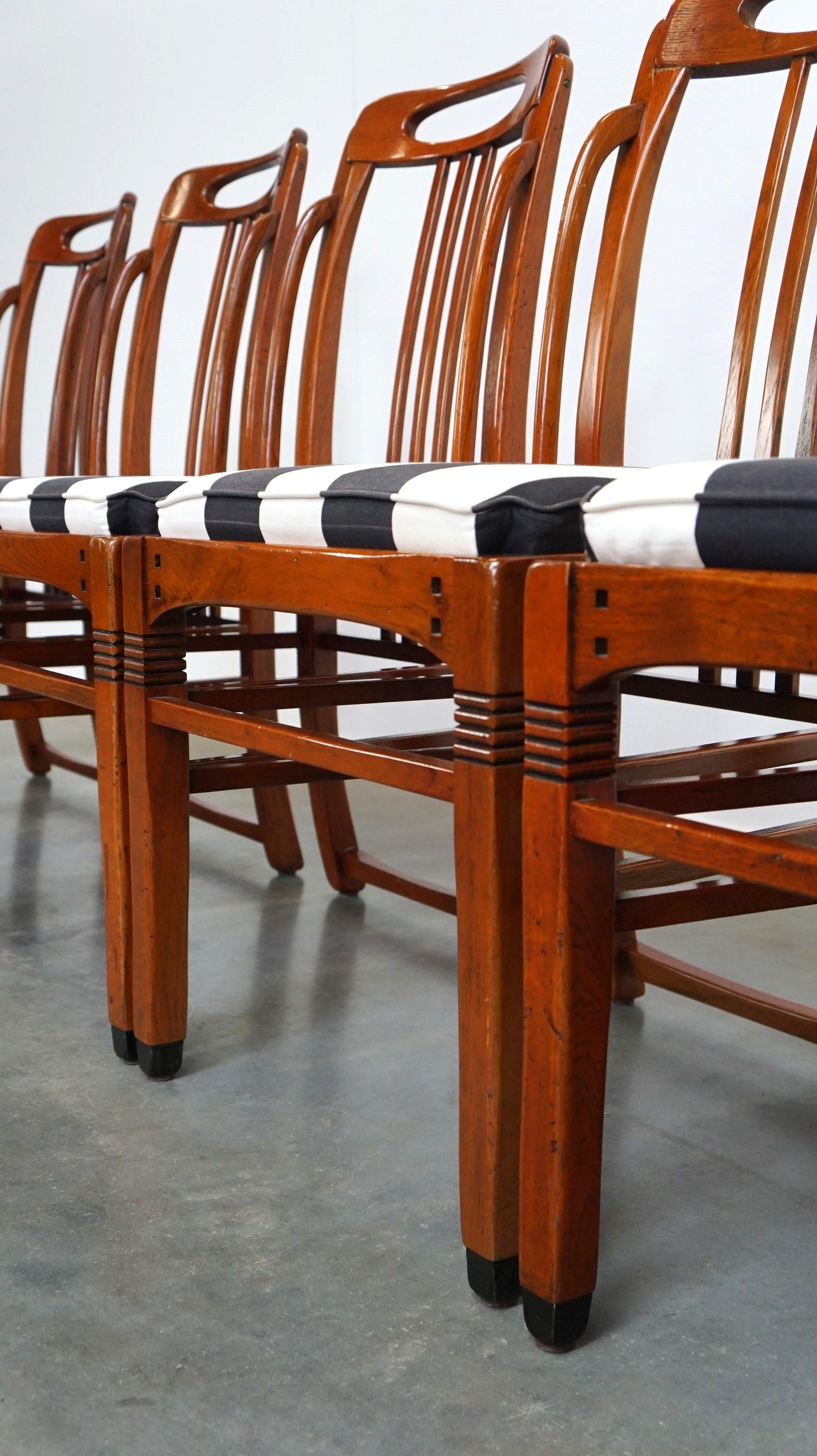 Beautiful set of 6 Schuitema dining chairs, Jugendstil/Art Nouveau ...
