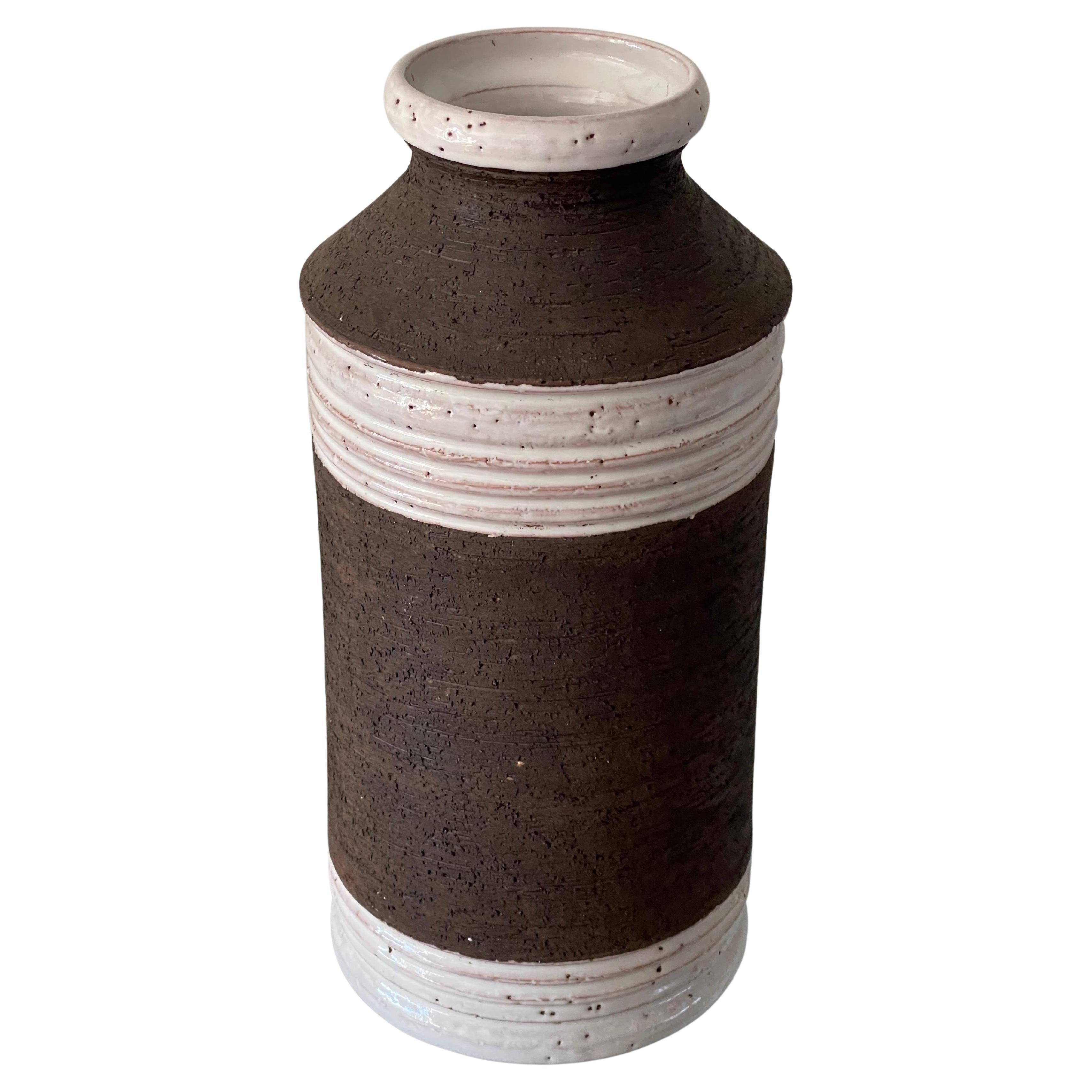 Italian Bitossi Style Midcentury Vase with Sea Creatures at 1stDibs