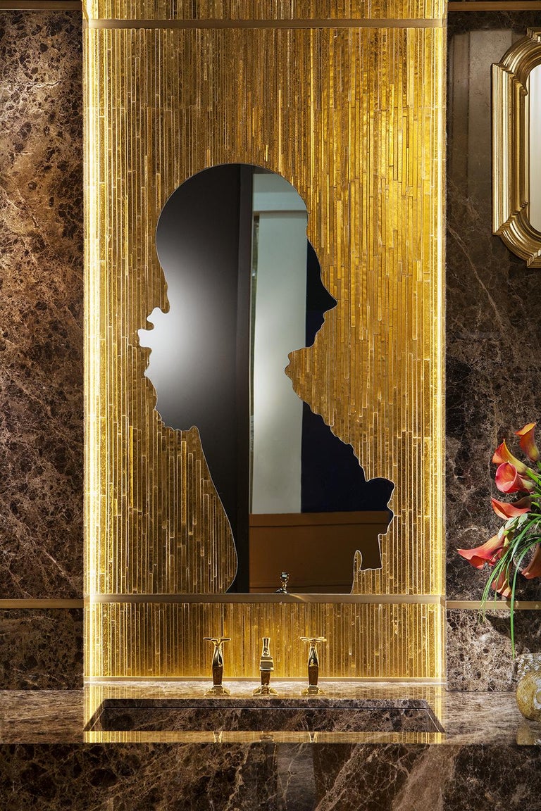 Beautiful Shaped Extra Clear Mirror Milady For Sale at 1stDibs