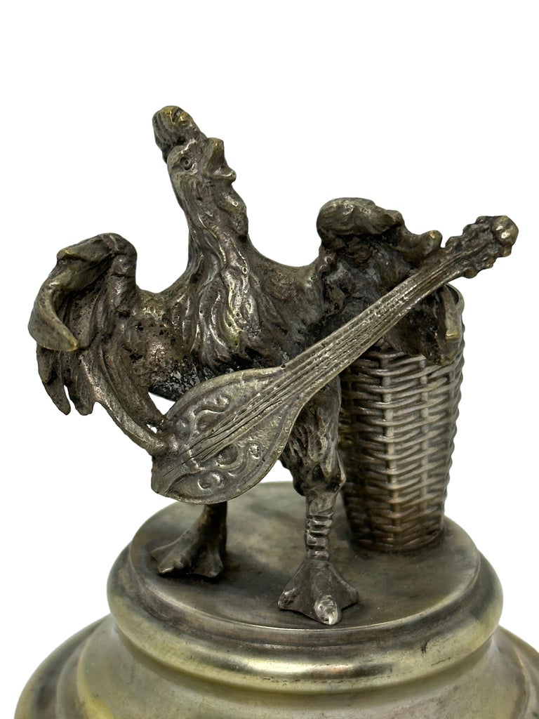 Beautiful Silver Plated Toothpick Holder Figurine Rooster Vintage ...