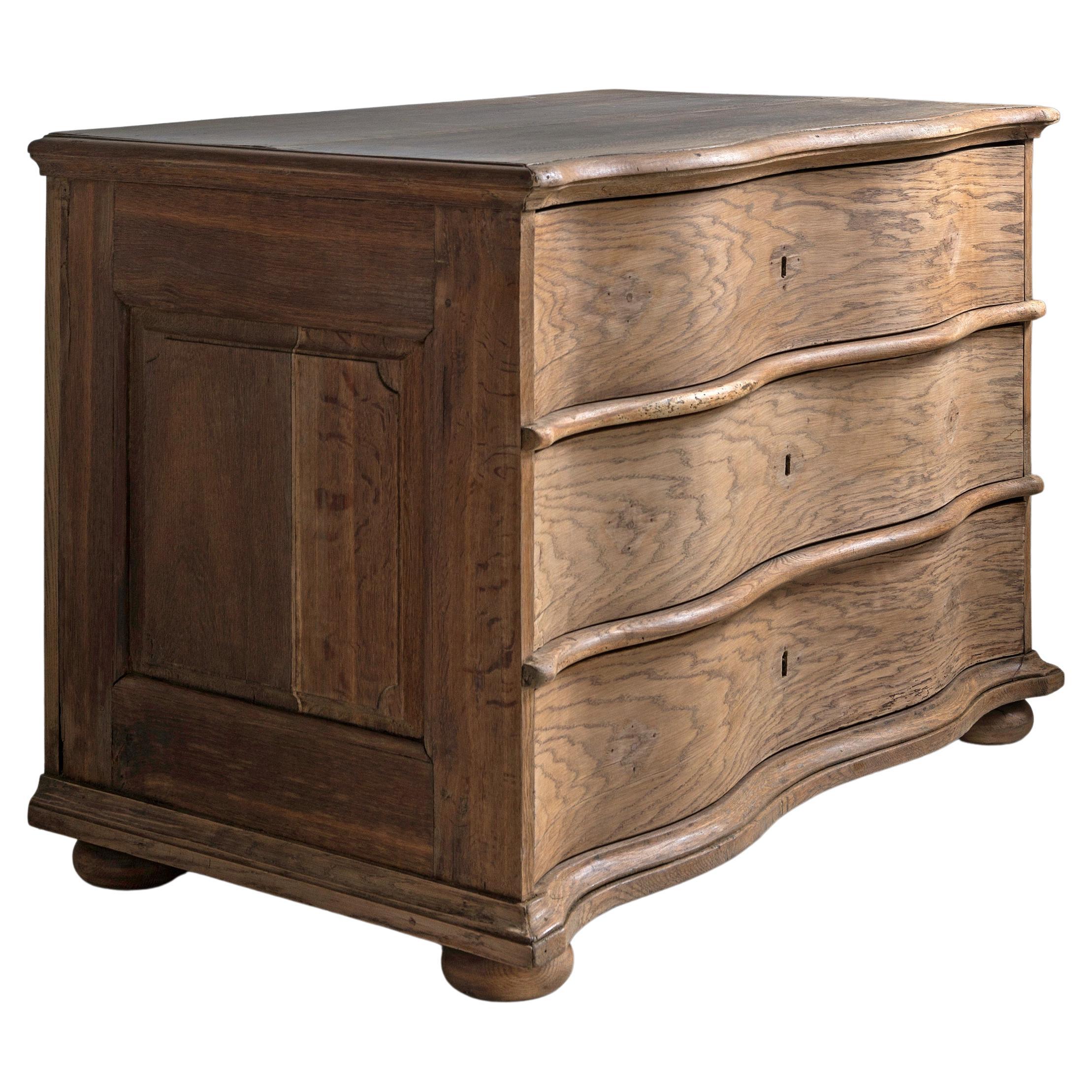 Beautiful Simple Swedish 18th Century Baroque Commode Galbée in Oak at ...