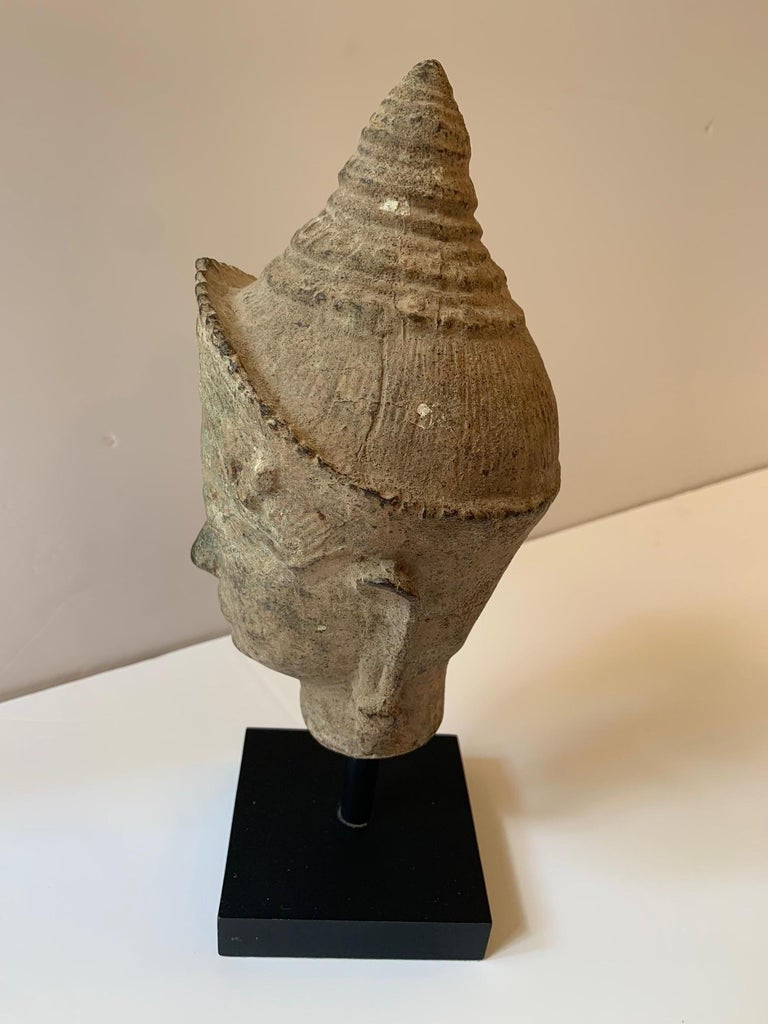 Beautiful Stone Head on Stand from Bangkok For Sale at 1stDibs
