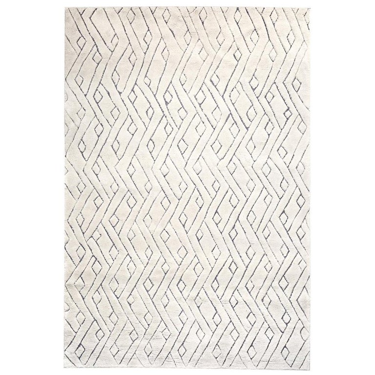 Beautiful, Striking Geometric Customizable Rebel Weave Rug in Cream ...