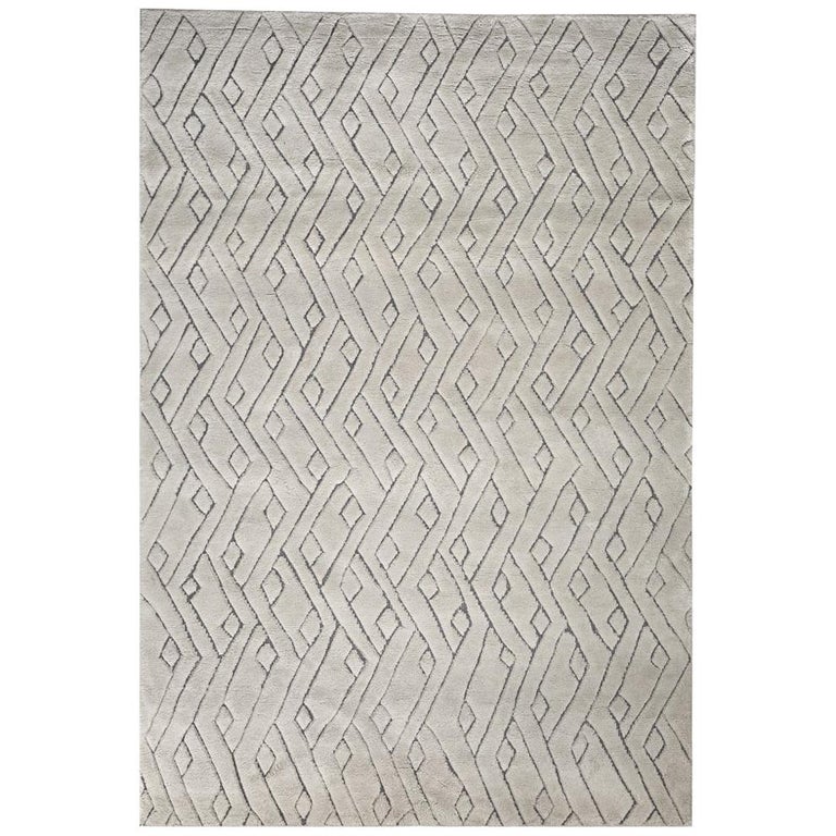 Beautiful, Striking Geometric Customizable Rebel Weave Rug in Grey ...
