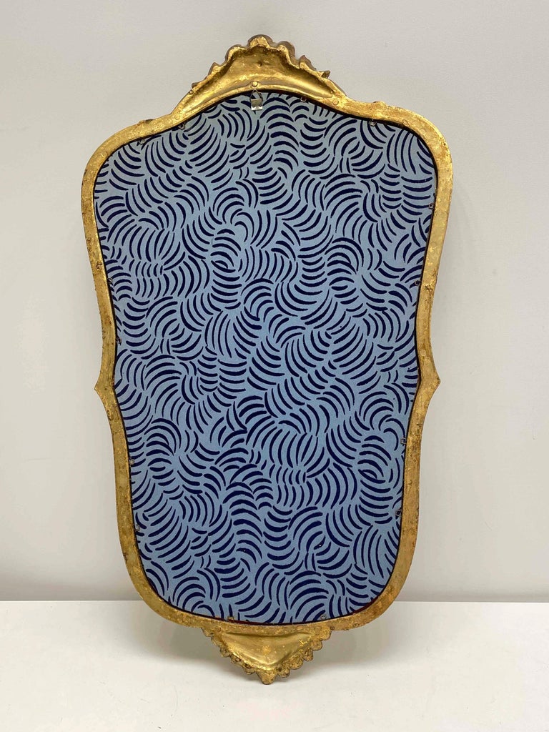 Beautiful Stunning Gilded Tole Toleware Mirror Vintage, Italy, 1950s ...