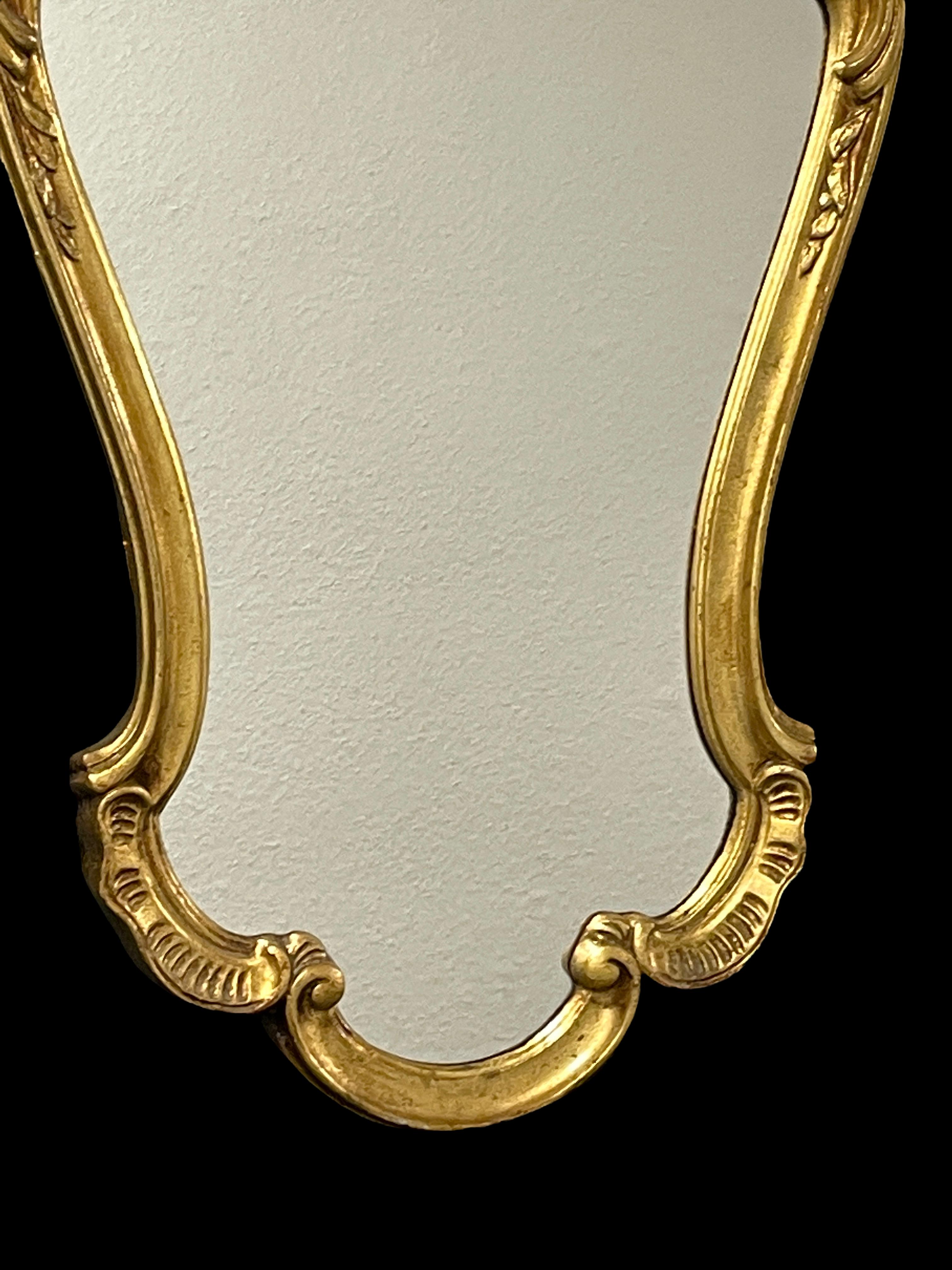 Beautiful Stunning Gilded Tole Toleware Mirror Vintage, Italy, 1950s ...