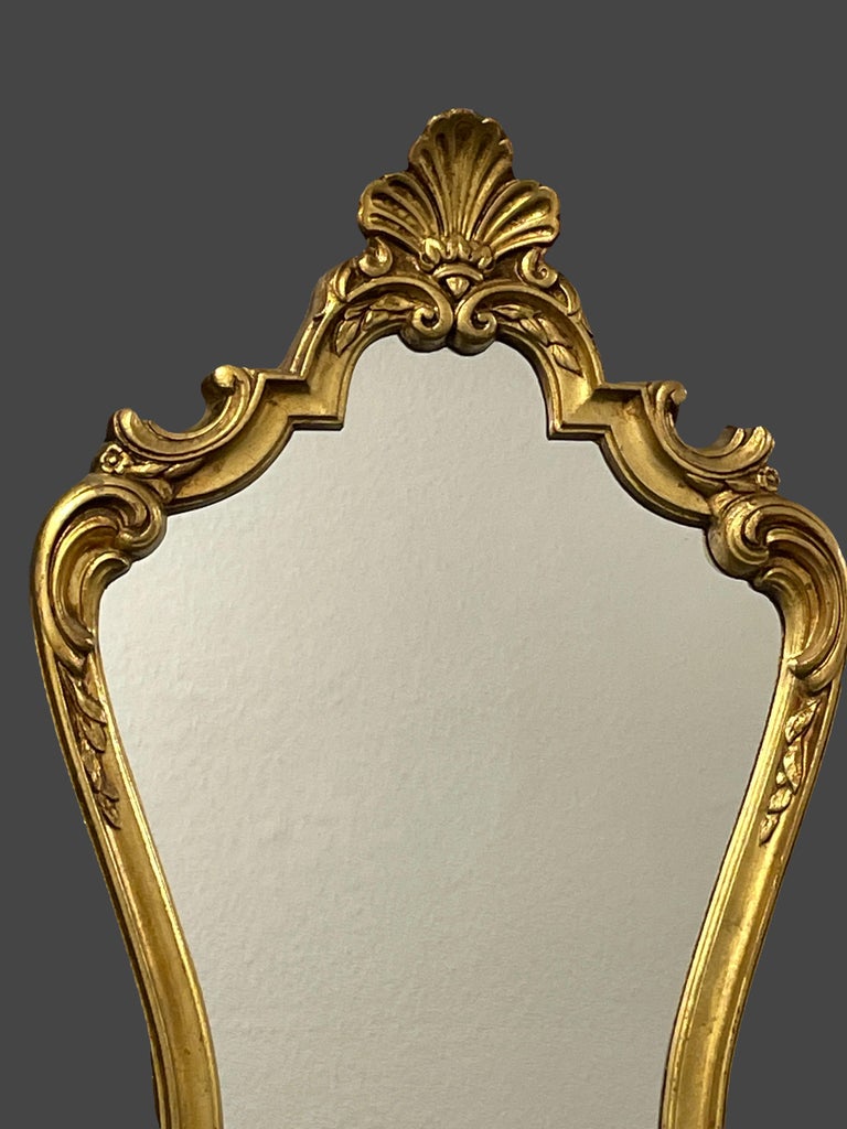 Beautiful Stunning Gilded Tole Toleware Mirror Vintage, Italy, 1950s ...