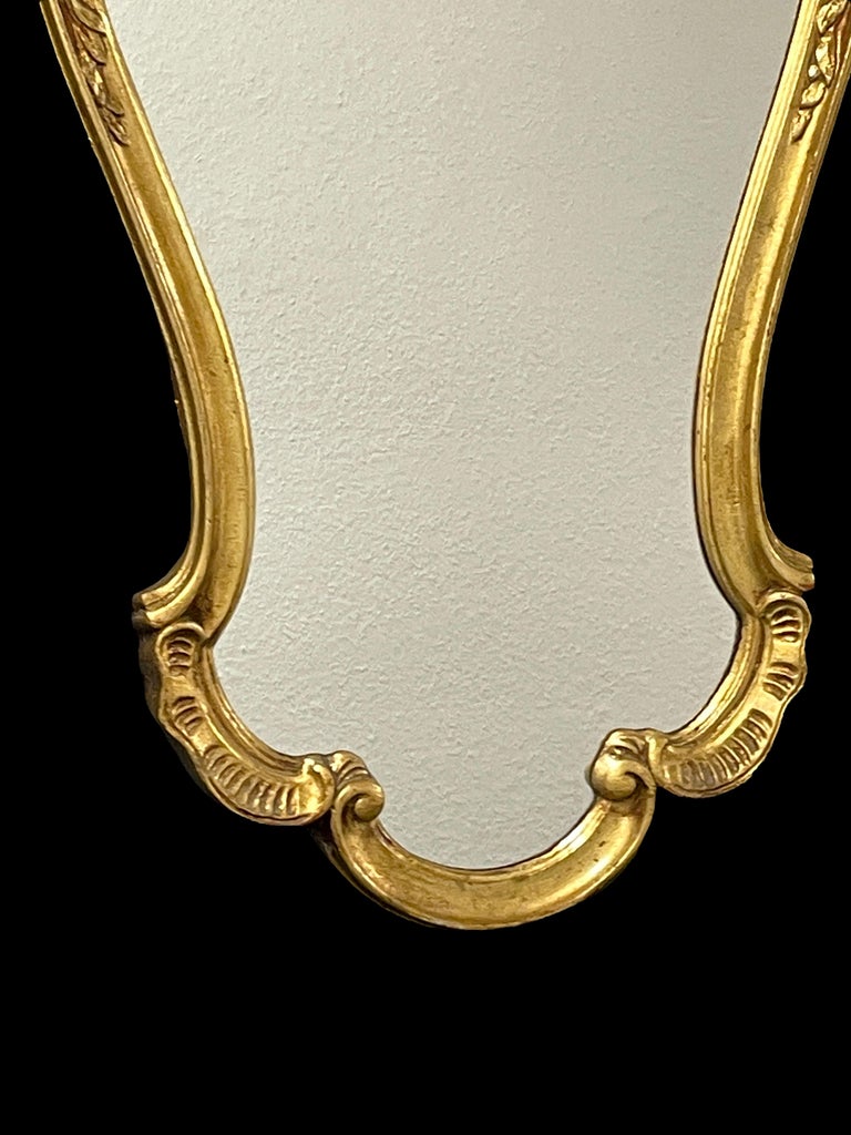 Beautiful Stunning Gilded Tole Toleware Mirror Vintage, Italy, 1950s ...