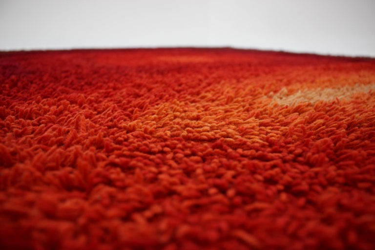 Beautiful Swiss Midcentury Scandinavian Ege Rya Carpet / Rug, 1970s at ...