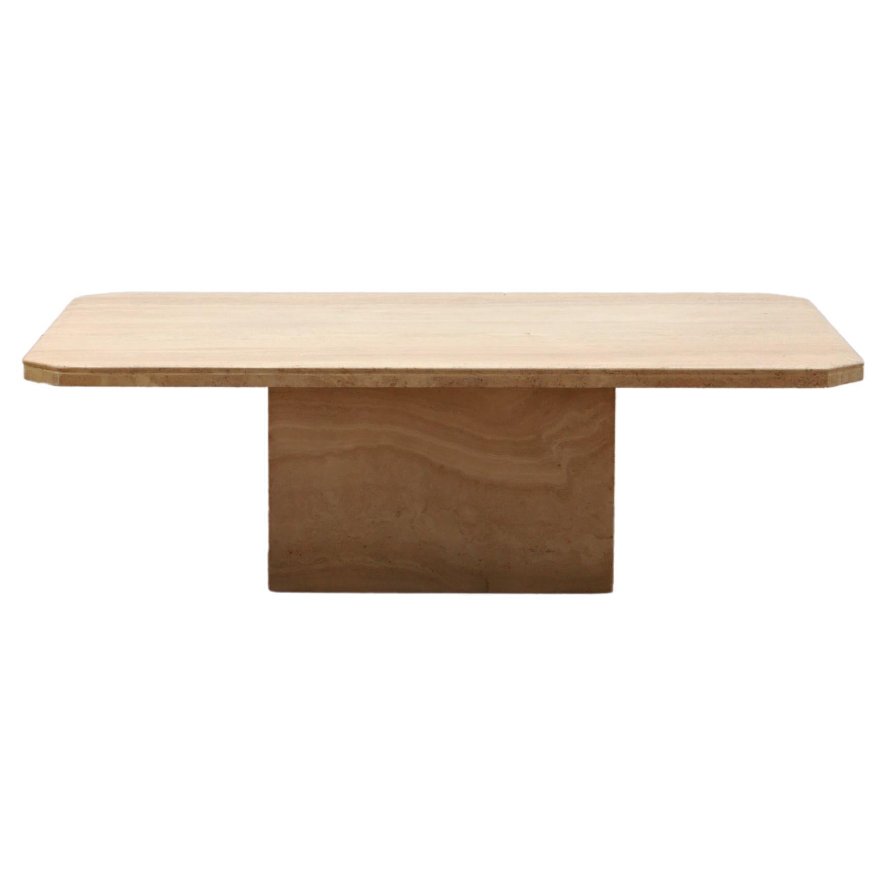 Beautiful Travertine Coffee Table Elongated Model, 1970 For Sale at 1stDibs