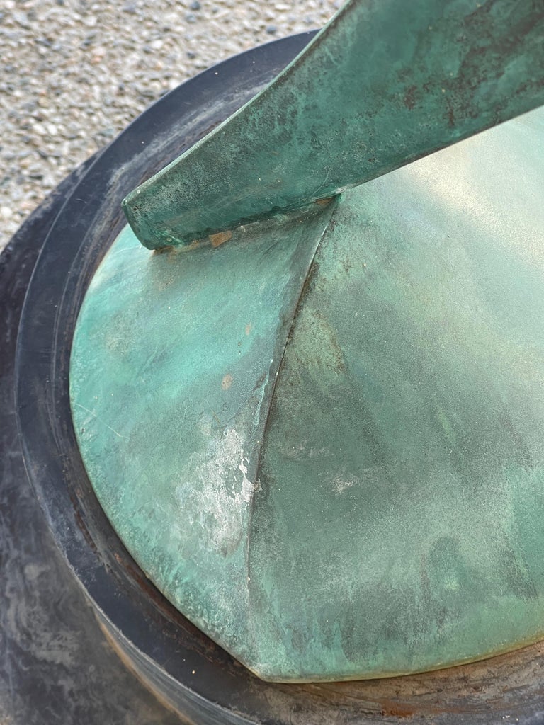 Beautiful Verdigris Copper Abstract Sculpture by Lyle London For Sale ...