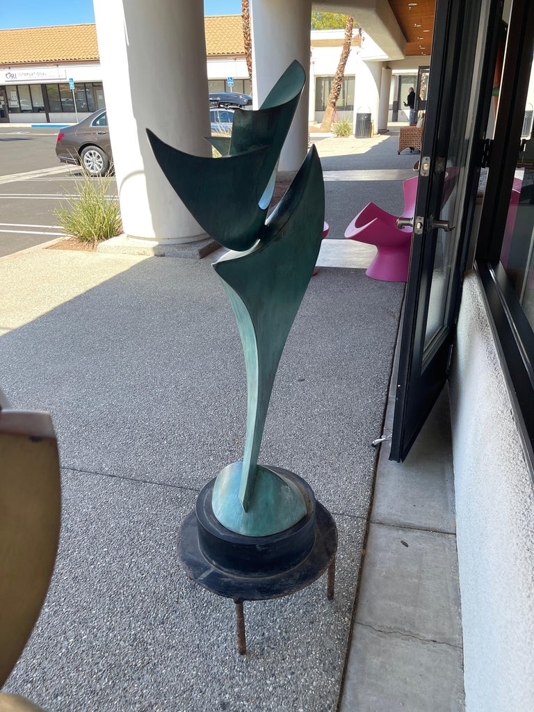 Beautiful Verdigris Copper Abstract Sculpture by Lyle London For Sale ...