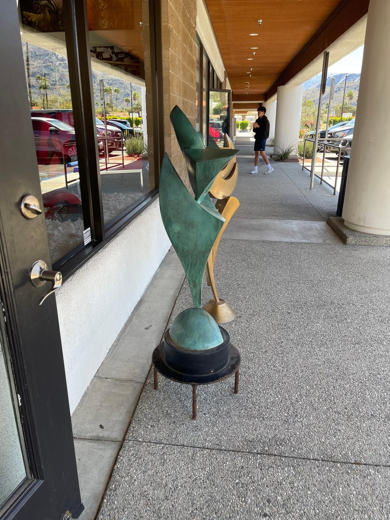 Beautiful Verdigris Copper Abstract Sculpture by Lyle London For Sale ...
