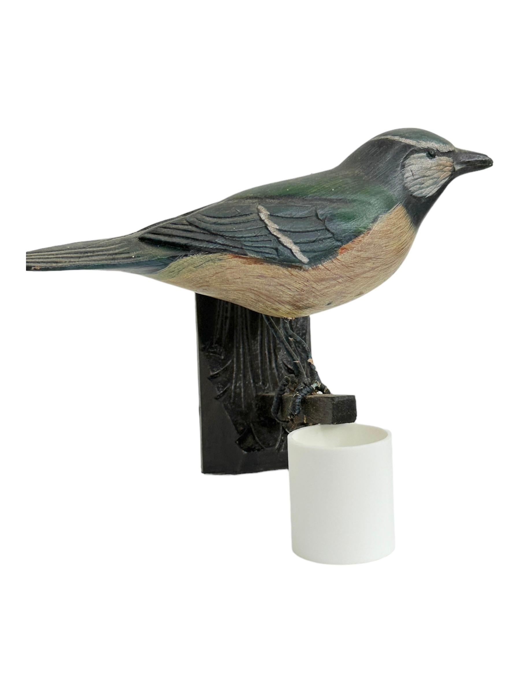 Beautiful Vichtauer Hand Carved Wood Bird, Black Forest Folk Art ...