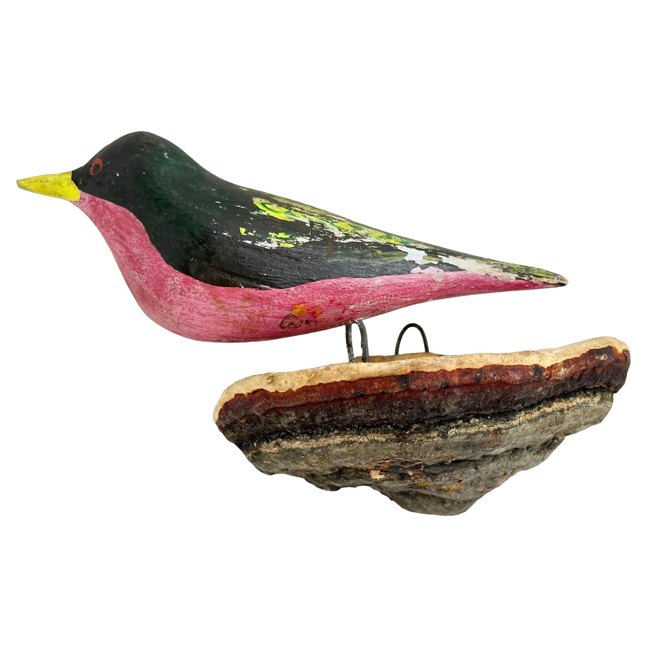 Beautiful Vichtauer Hand Carved Wood Bird, Black Forest Folk Art ...