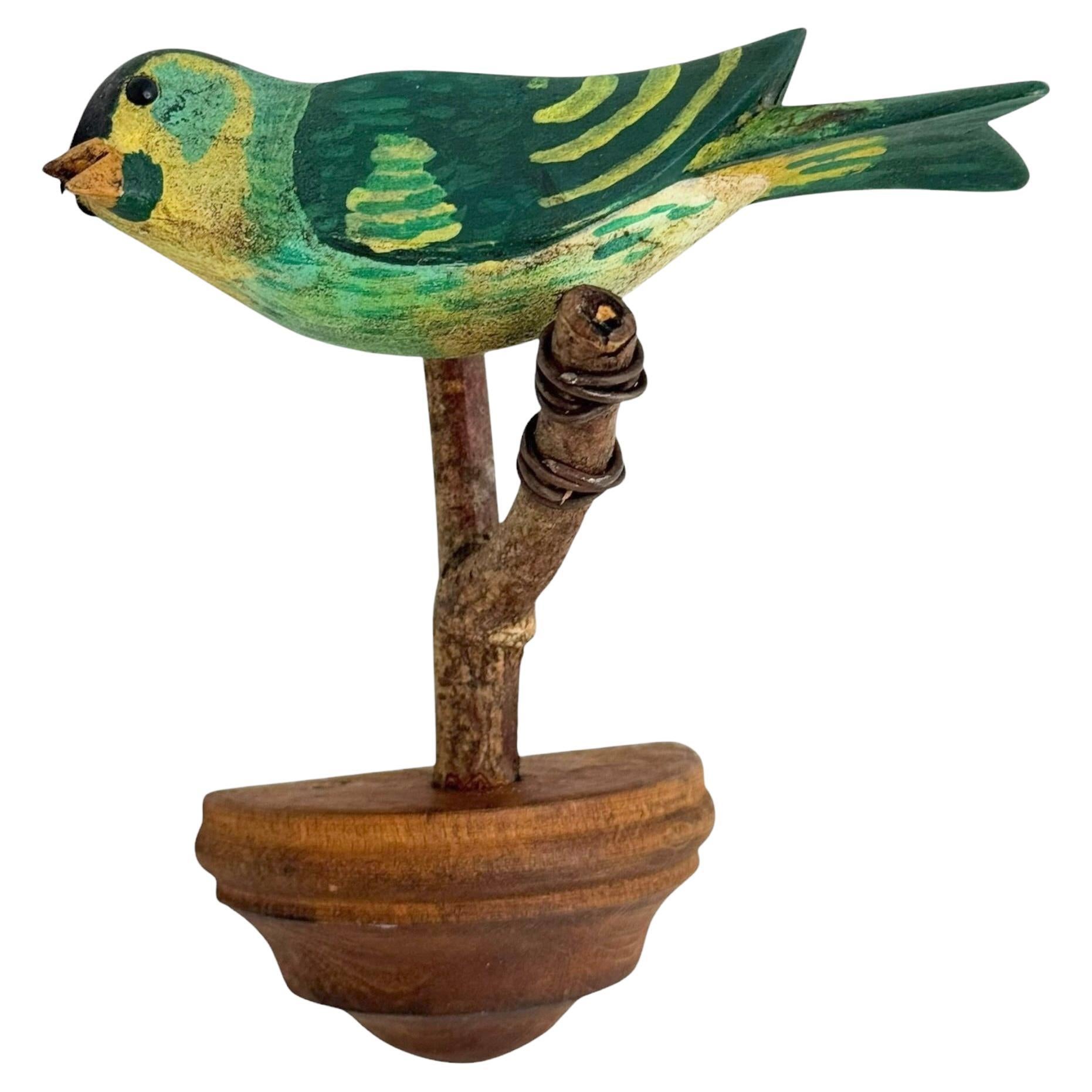 Beautiful Vichtauer Hand Carved Wood Bird, Black Forest Folk Art ...