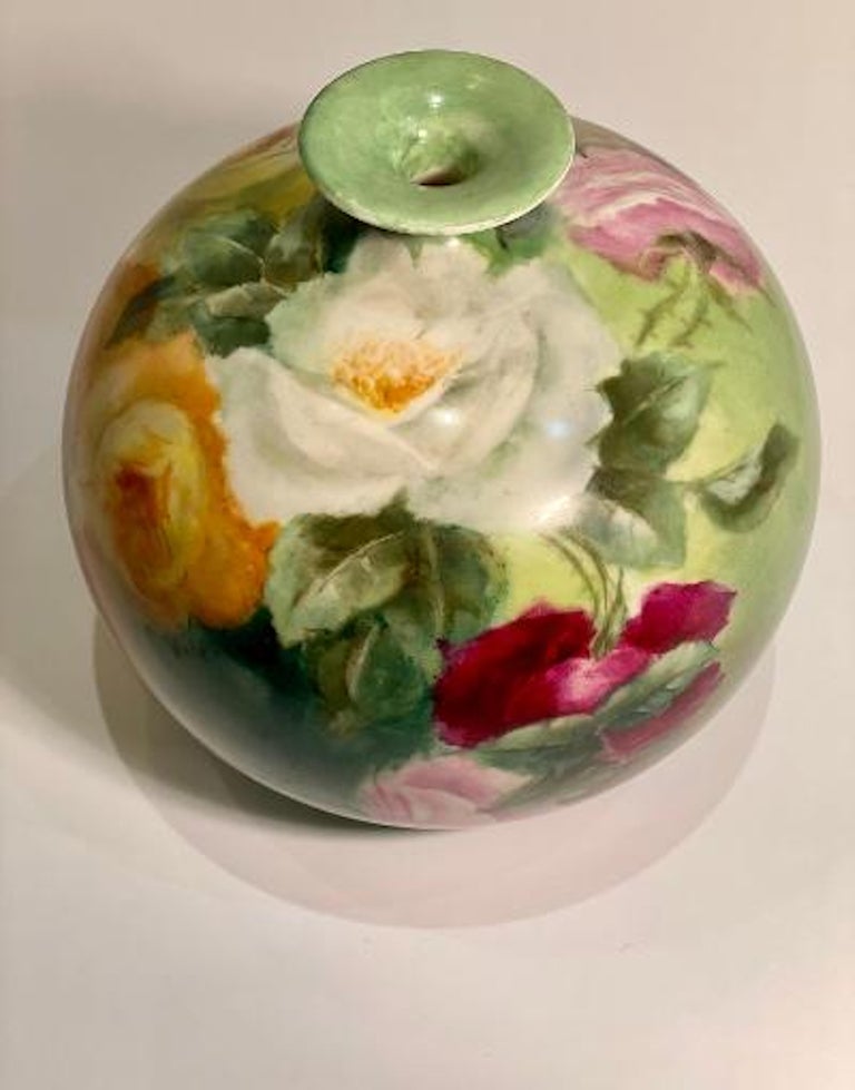 Beautiful Victorian American Belleek Willets Bulbous Hand Painted ...