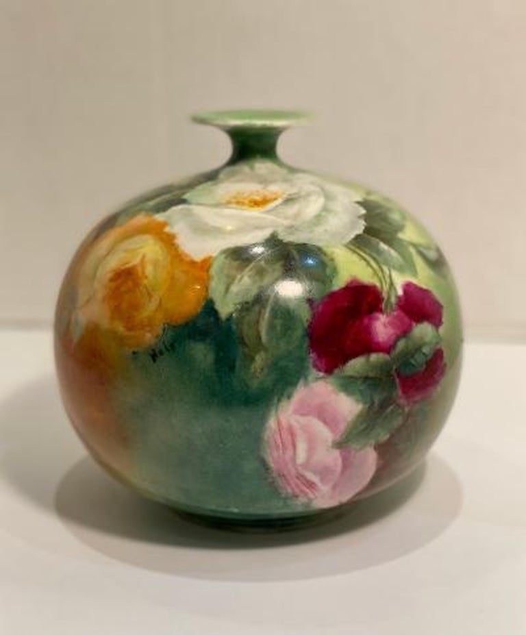 Beautiful Victorian American Belleek Willets Bulbous Hand Painted ...