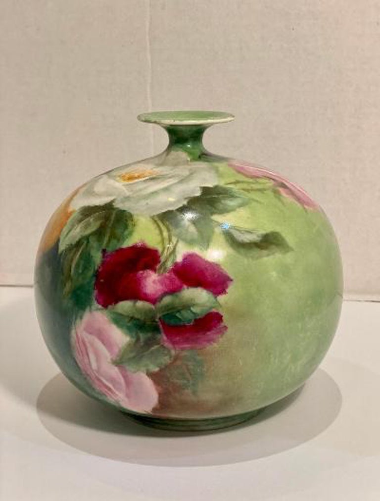 Beautiful Victorian American Belleek Willets Bulbous Hand Painted ...