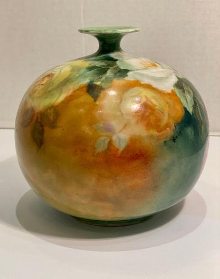 Beautiful Victorian American Belleek Willets Bulbous Hand Painted ...