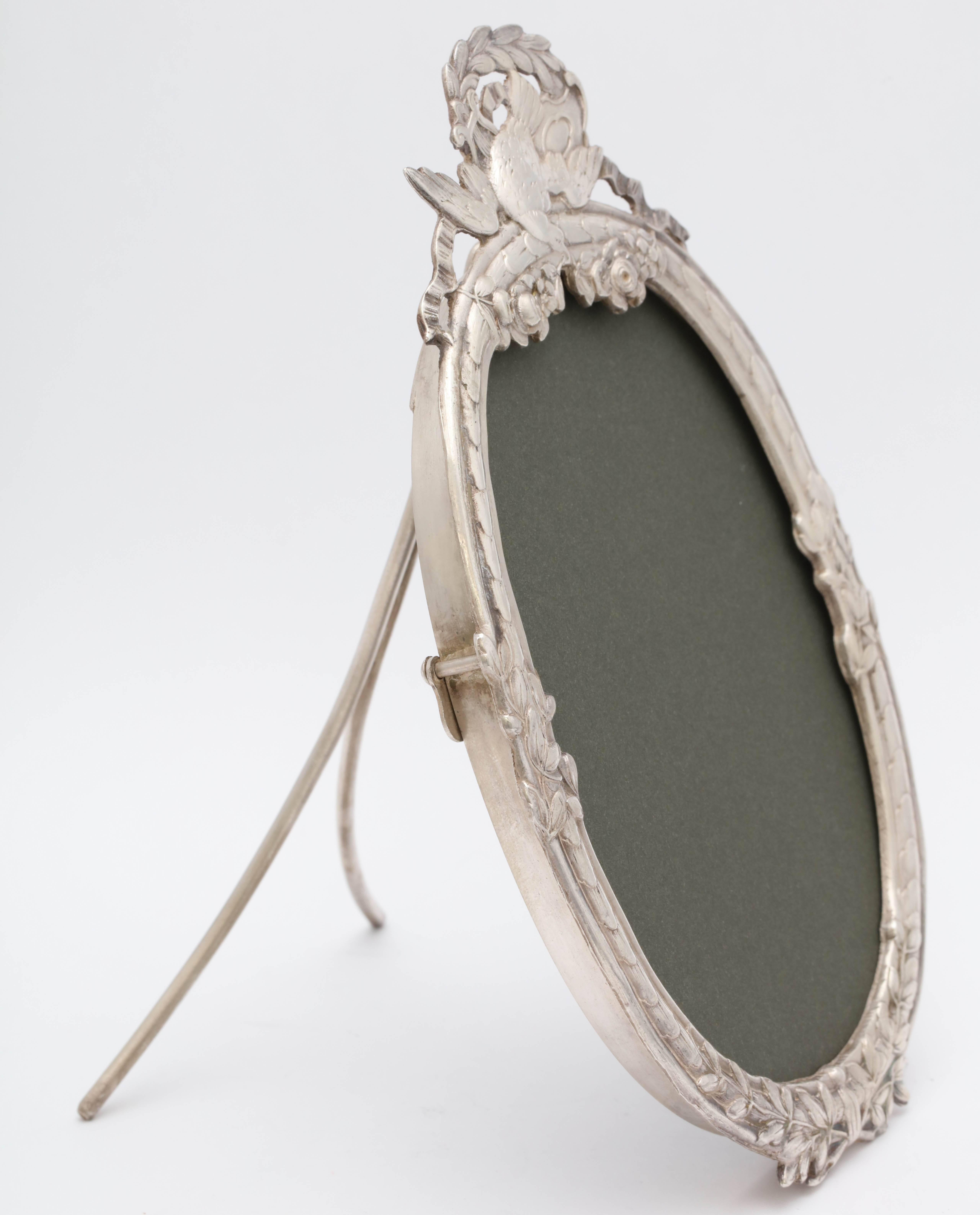 Beautiful Victorian Continental Silver '.800' Oval Picture Frame For ...