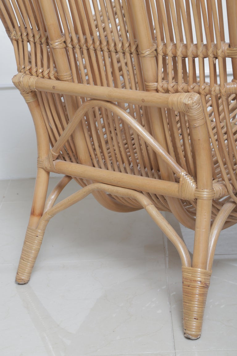 Beautiful Vintage Albini Style Rattan Chair at 1stDibs