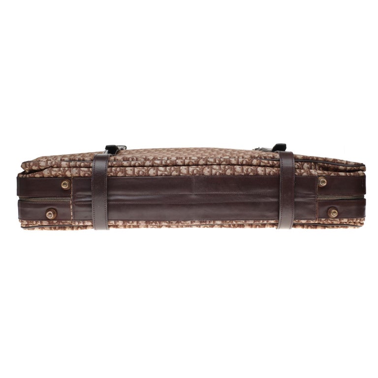 Beautiful vintage Christian Dior suitcase in brown monogram canvas and ...