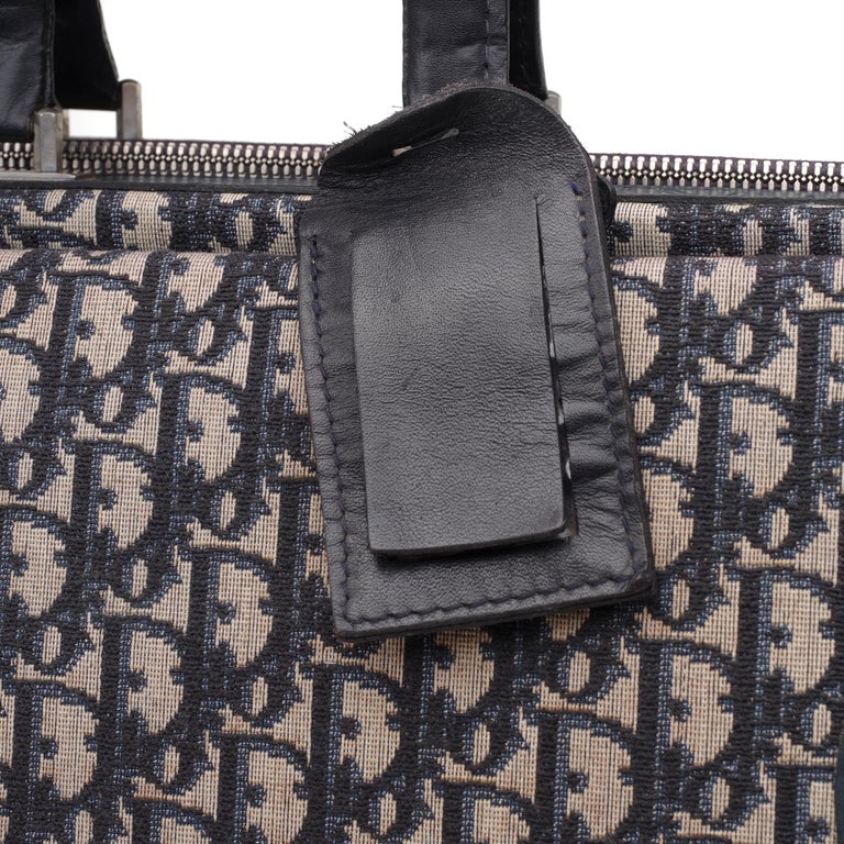 Beautiful vintage Christian Dior suitcase in navy blue monogram canvas ...