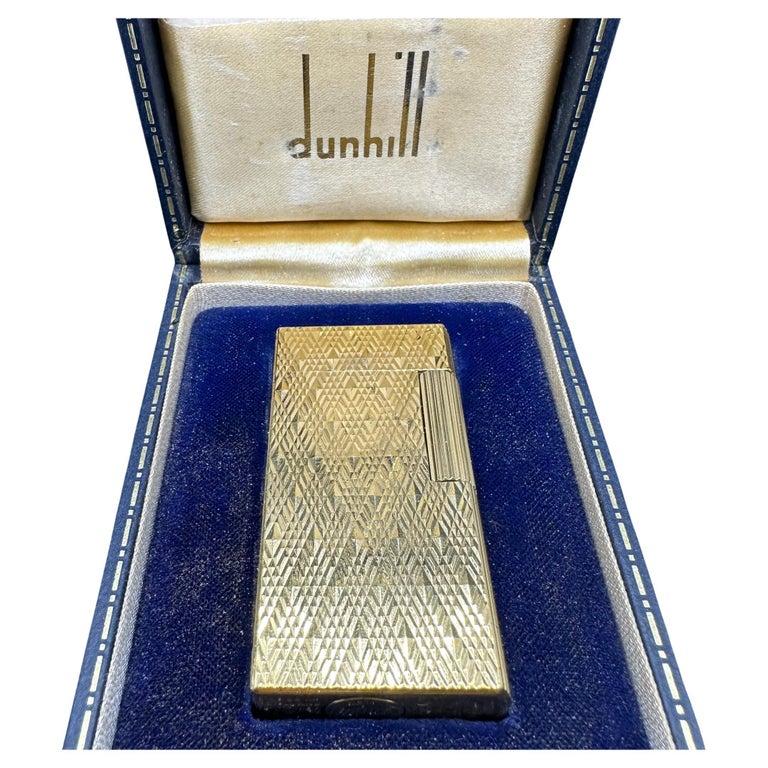 Beautiful Vintage Gold Platted 1960s Dunhill Lighter For Sale at 1stDibs