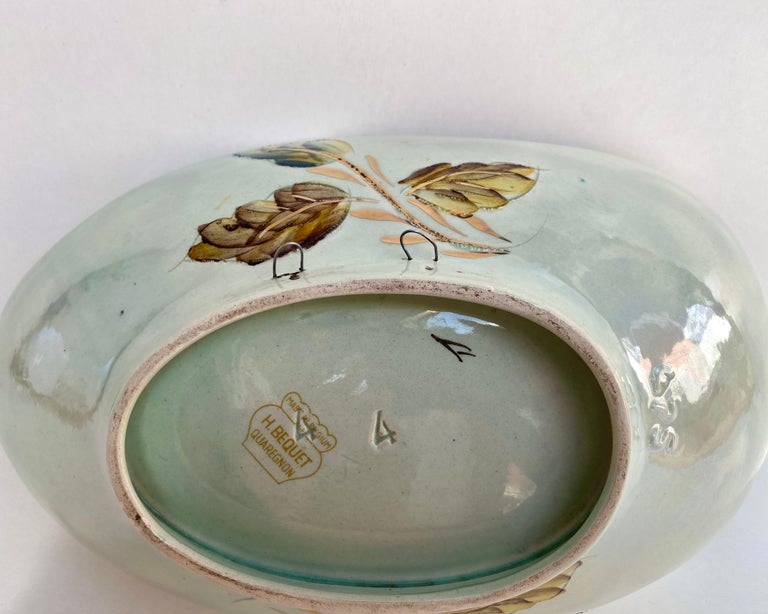 Beautiful Vintage H.Bequet Quaregnon Porcelain Panel/Plate, Belgium ...
