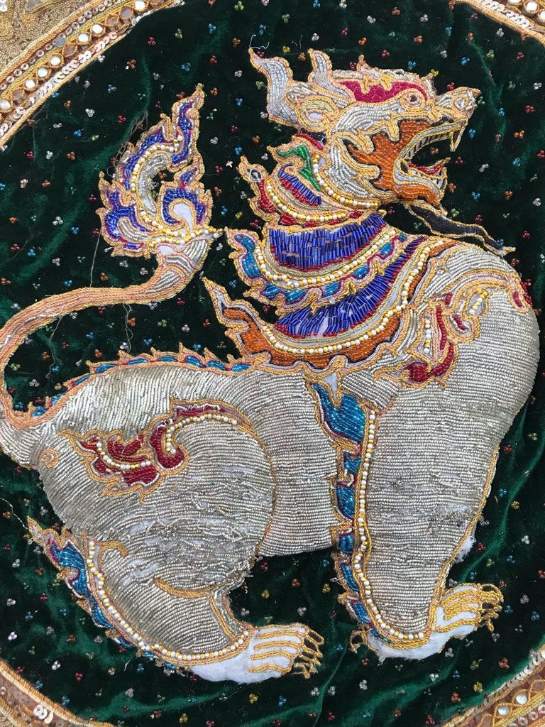 Beautiful Vintage Indonesian Embroidery For Sale at 1stDibs