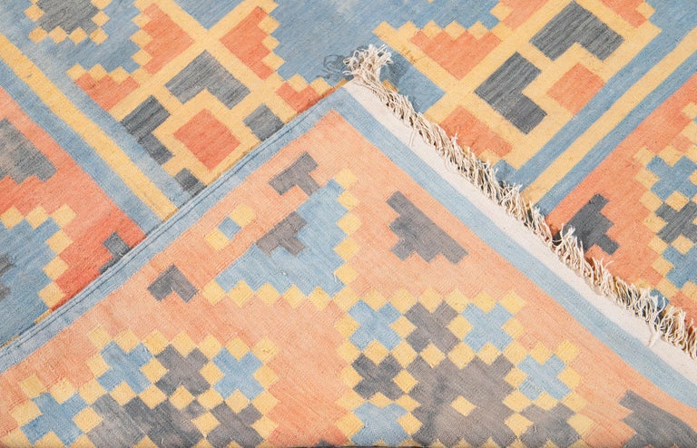 Vintage Cotton Dhurrie, India For Sale at 1stDibs