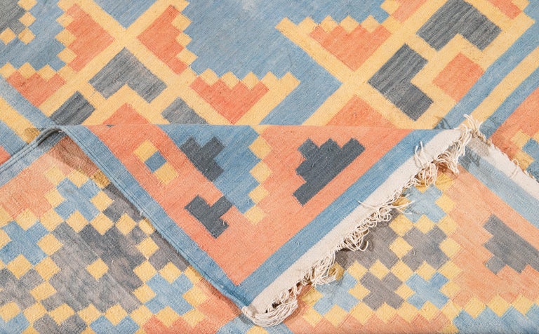Vintage Cotton Dhurrie, India For Sale at 1stDibs