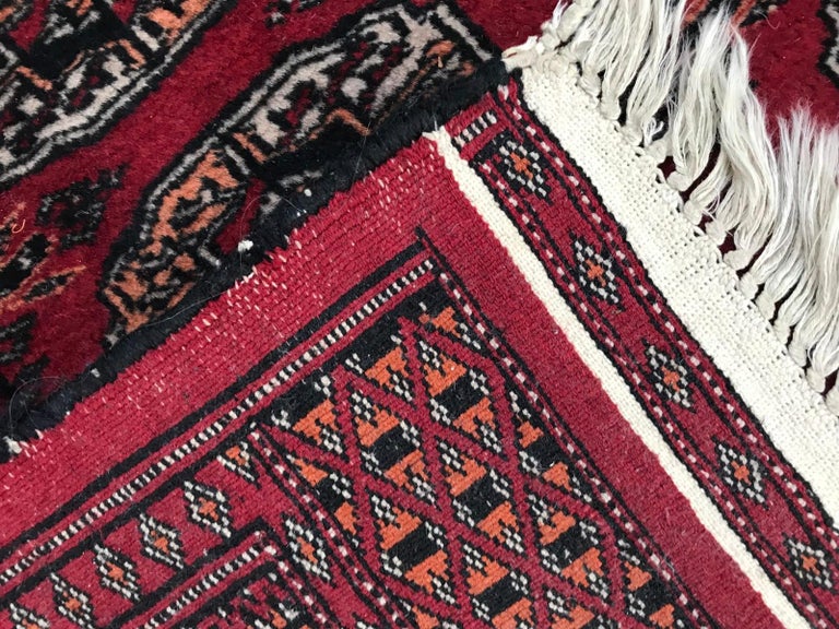 Beautiful Vintage Pakistani Rug Bokhara Design For Sale at 1stDibs