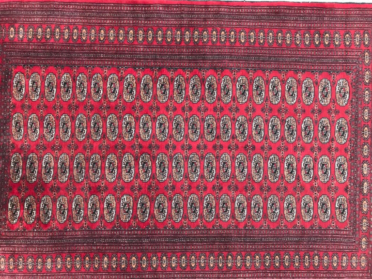 Beautiful Vintage Pakistani Rug Bokhara Design For Sale at 1stDibs