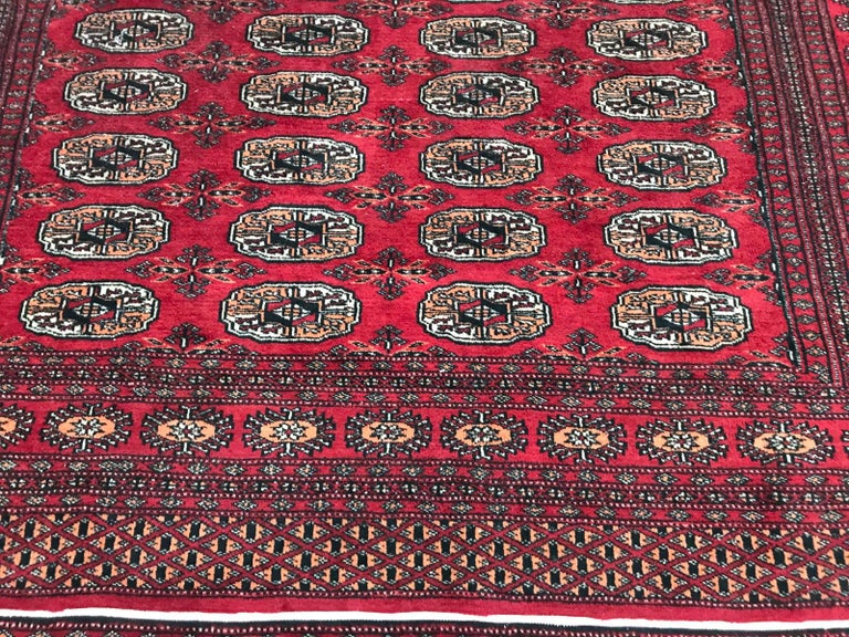 Beautiful Vintage Pakistani Rug Bokhara Design For Sale at 1stDibs
