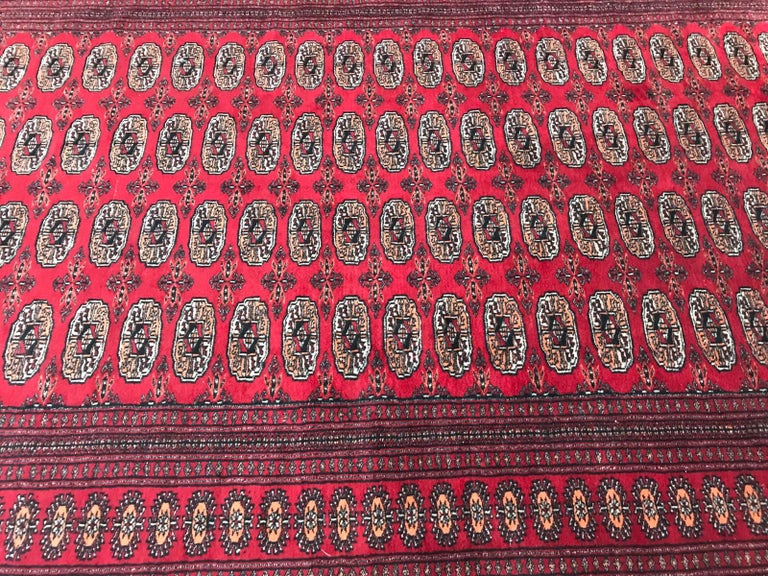 Beautiful Vintage Pakistani Rug Bokhara Design For Sale at 1stDibs
