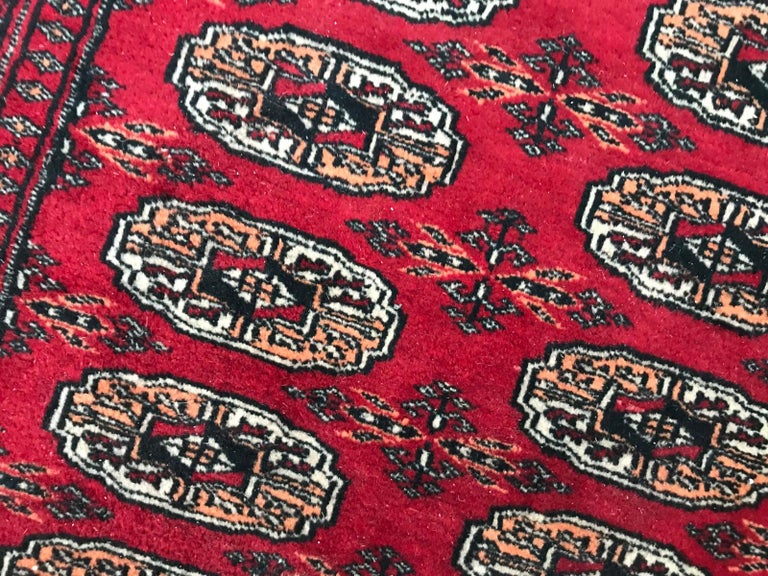 Beautiful Vintage Pakistani Rug Bokhara Design For Sale at 1stDibs