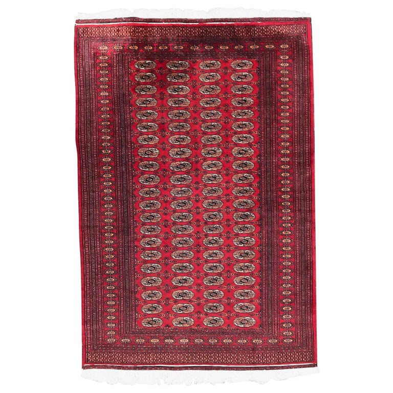 Beautiful Vintage Pakistani Rug Bokhara Design For Sale at 1stDibs